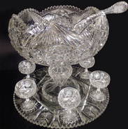 Cut glass punch bowl, Colonna, sgn Libbey, 14"DX 8 - Jun 07, 2008 ...