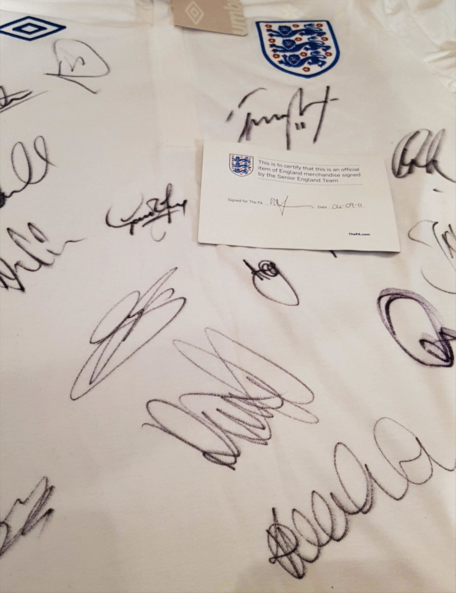 Lot 144 - Multi Signed England Football Shirt - May 24, 2020 ...