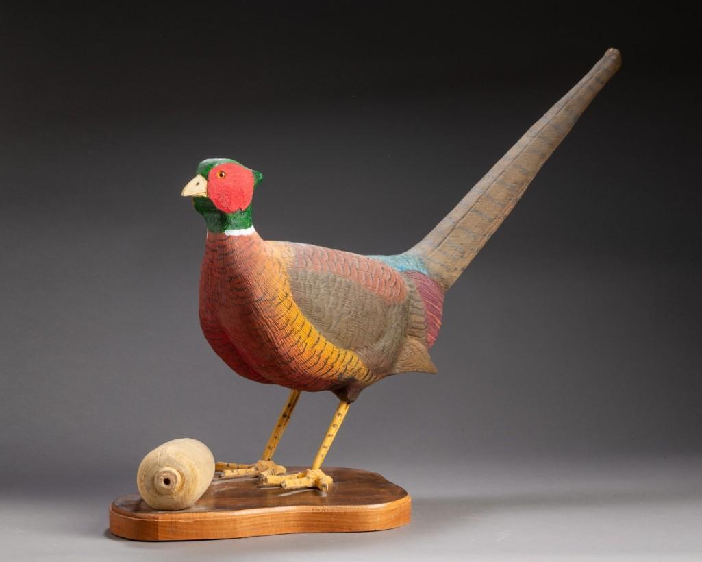 Wayne Boblenz. Ring Tailed Pheasant Decoy.
