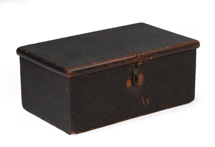 Small Box In Old Black Paint.