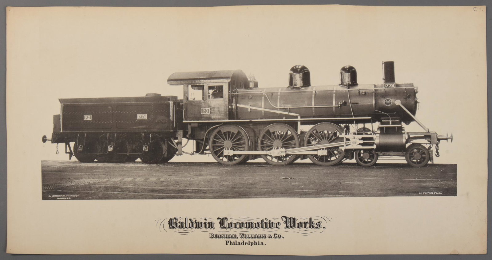 1900 Baldwin Locomotive Works Print.