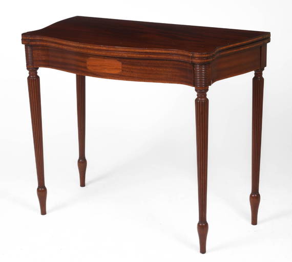 Late 19th C Mahogany Federal Card Table.