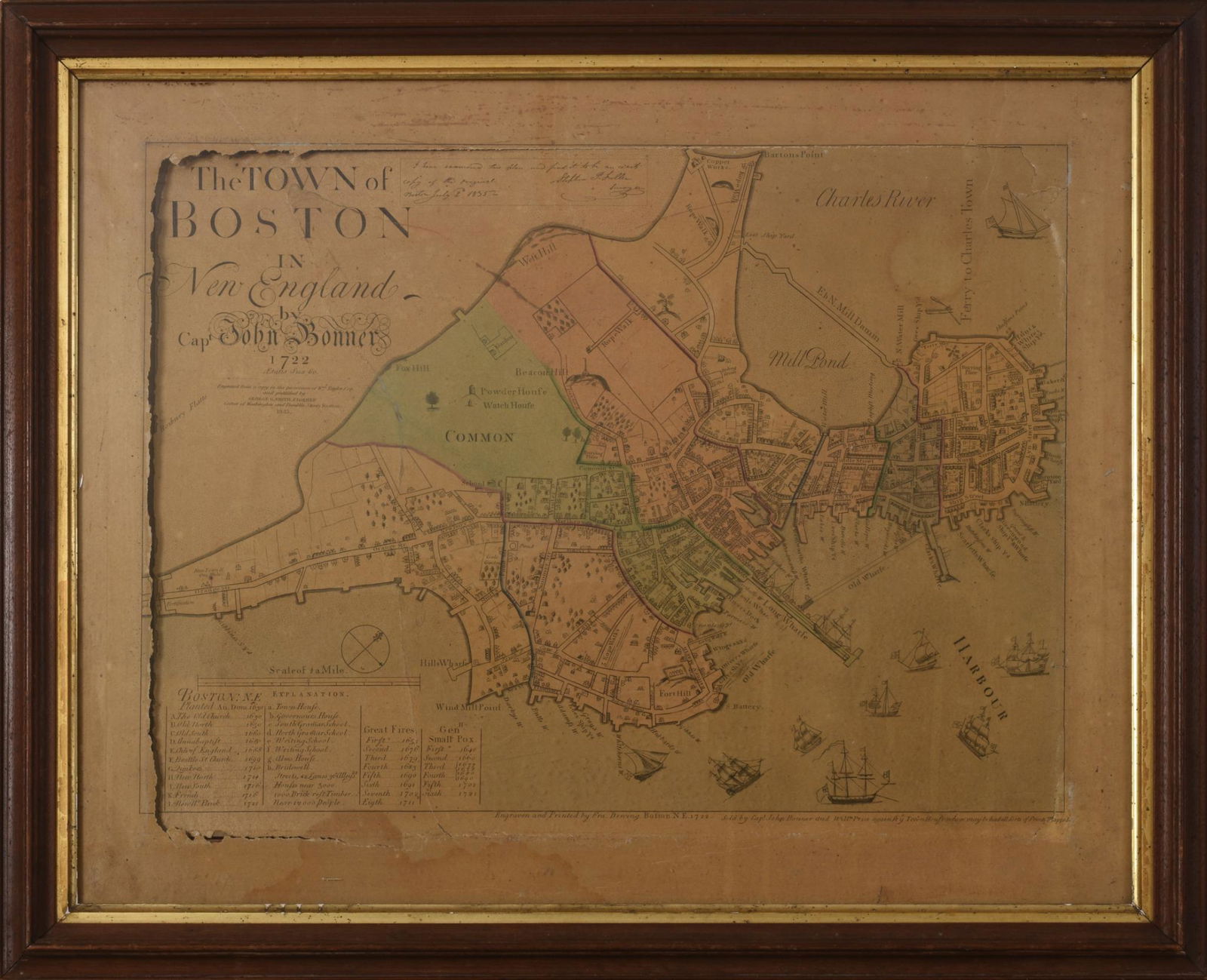 1722 Boston Map Reprint. - Mar 11, 2023 | Casco Bay Auctions in ME