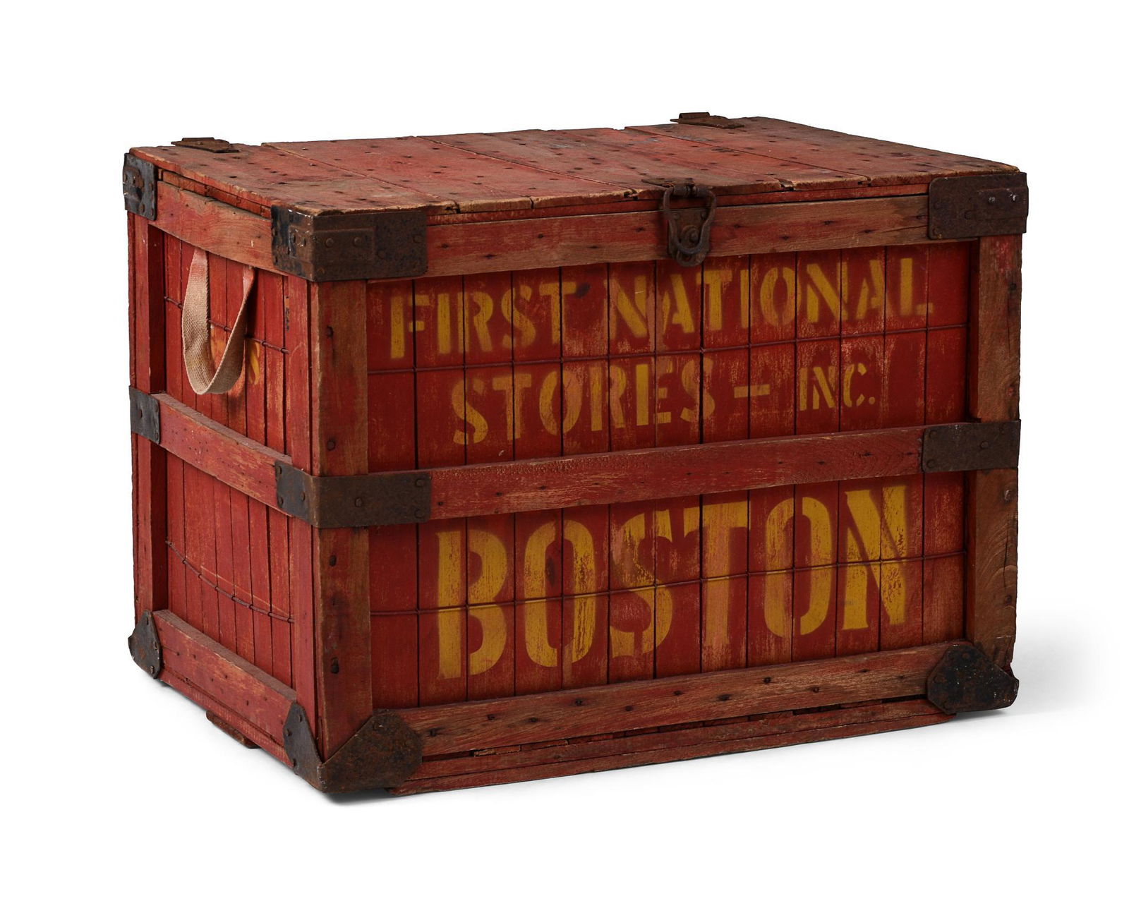 First National Stores Shipping Crate. Auction