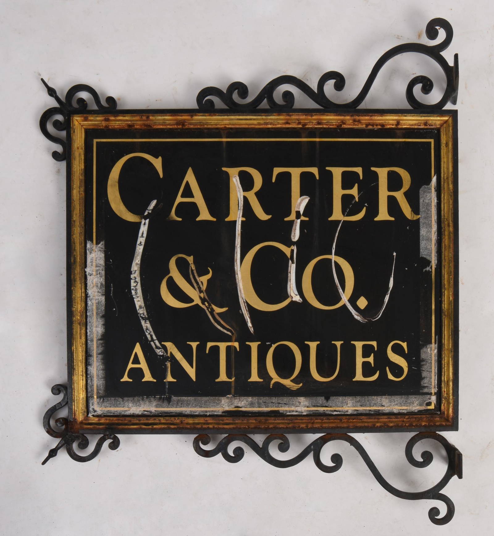 19th Century Wrought Iron Shop Sign. Auction