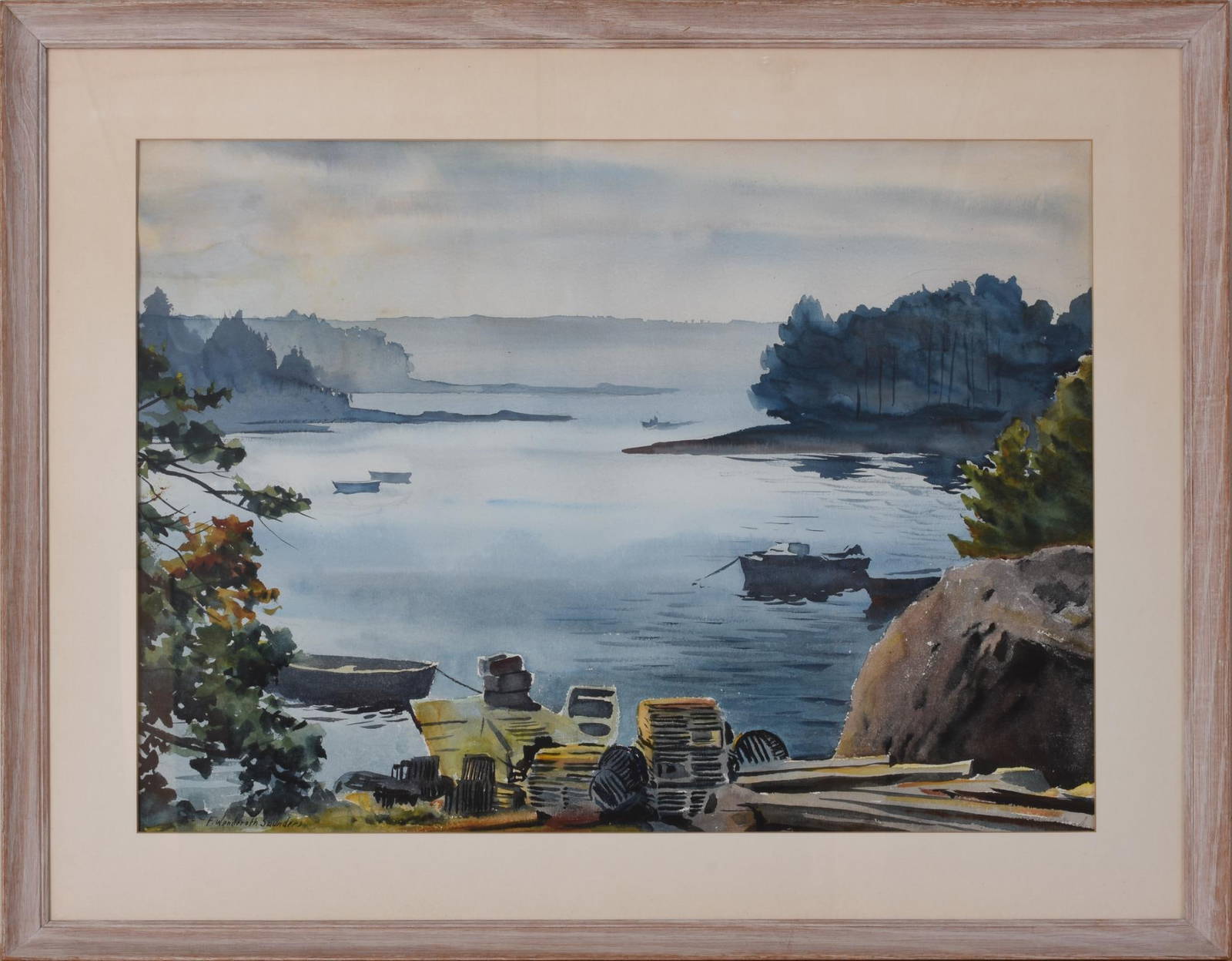 Francis Wenderoth Saunders (1901 - 1992). Maine Cove. Auction