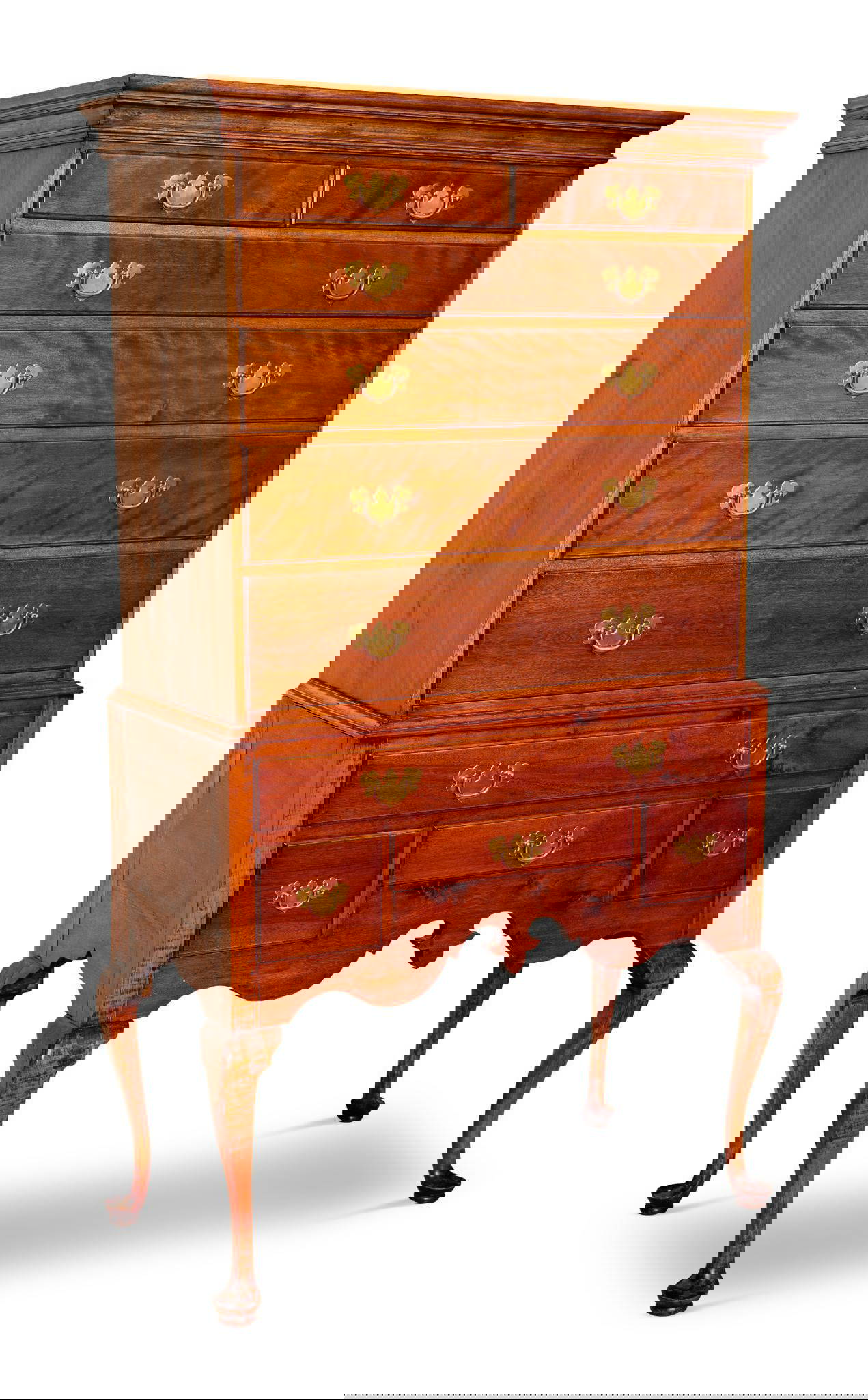 Dominy Family Birch Highboy Base. Auction