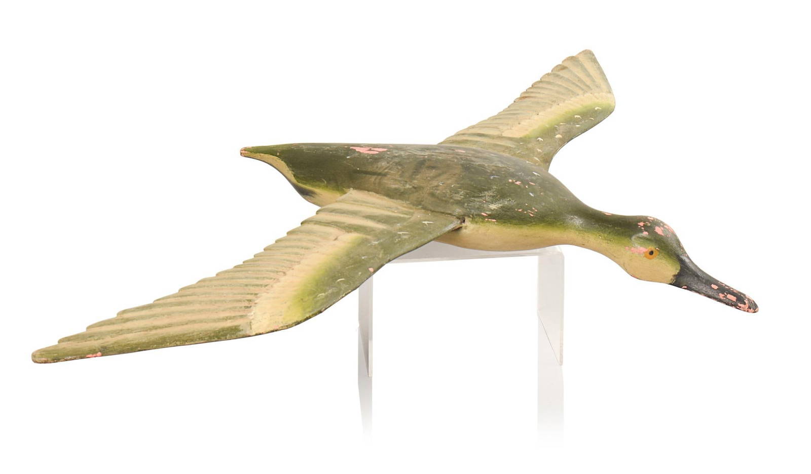 Carved And Painted Duck Mantle Bird. Auction