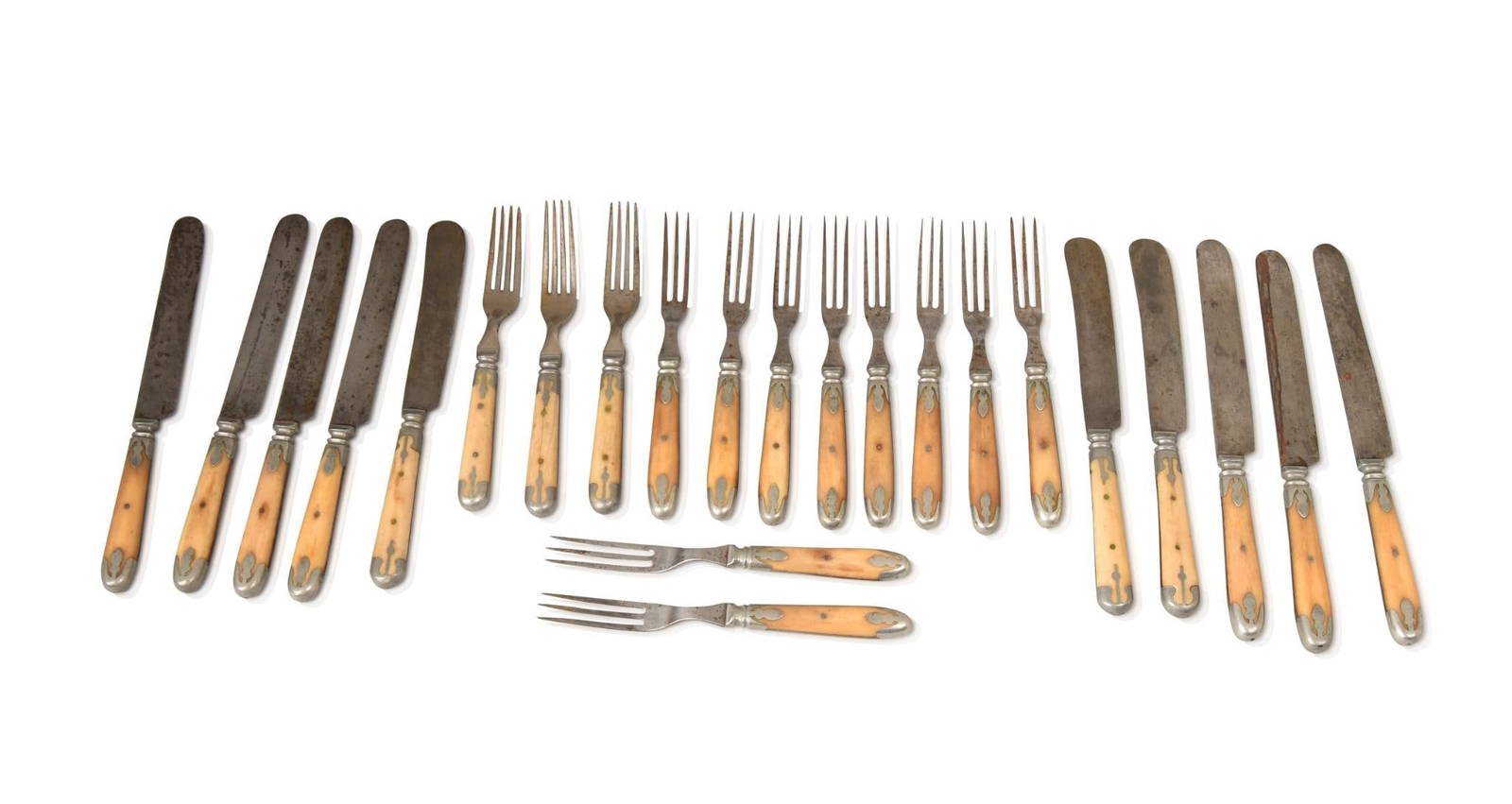 J. Russell & Co Green River Works Bone Handled Flatware Auction