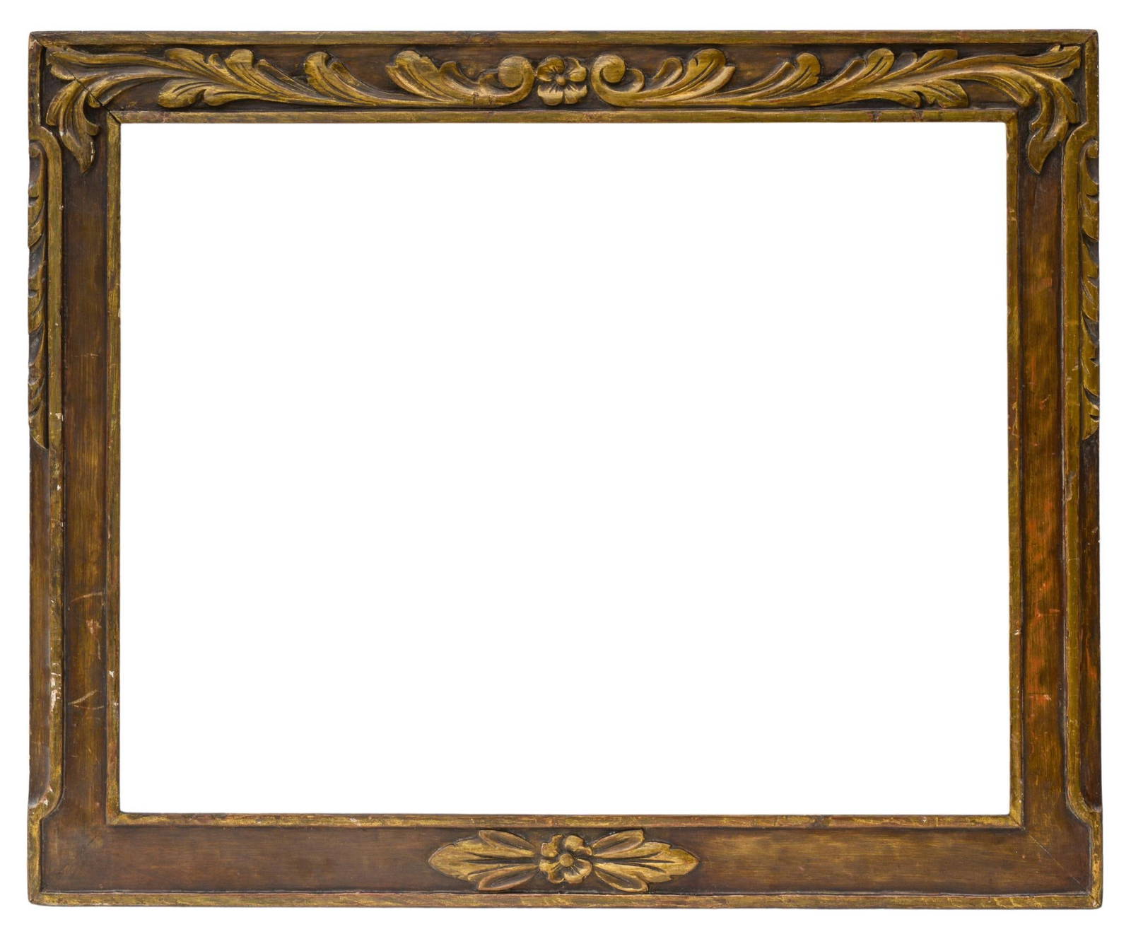 Floral Decorated Dark Gold Frame Auction