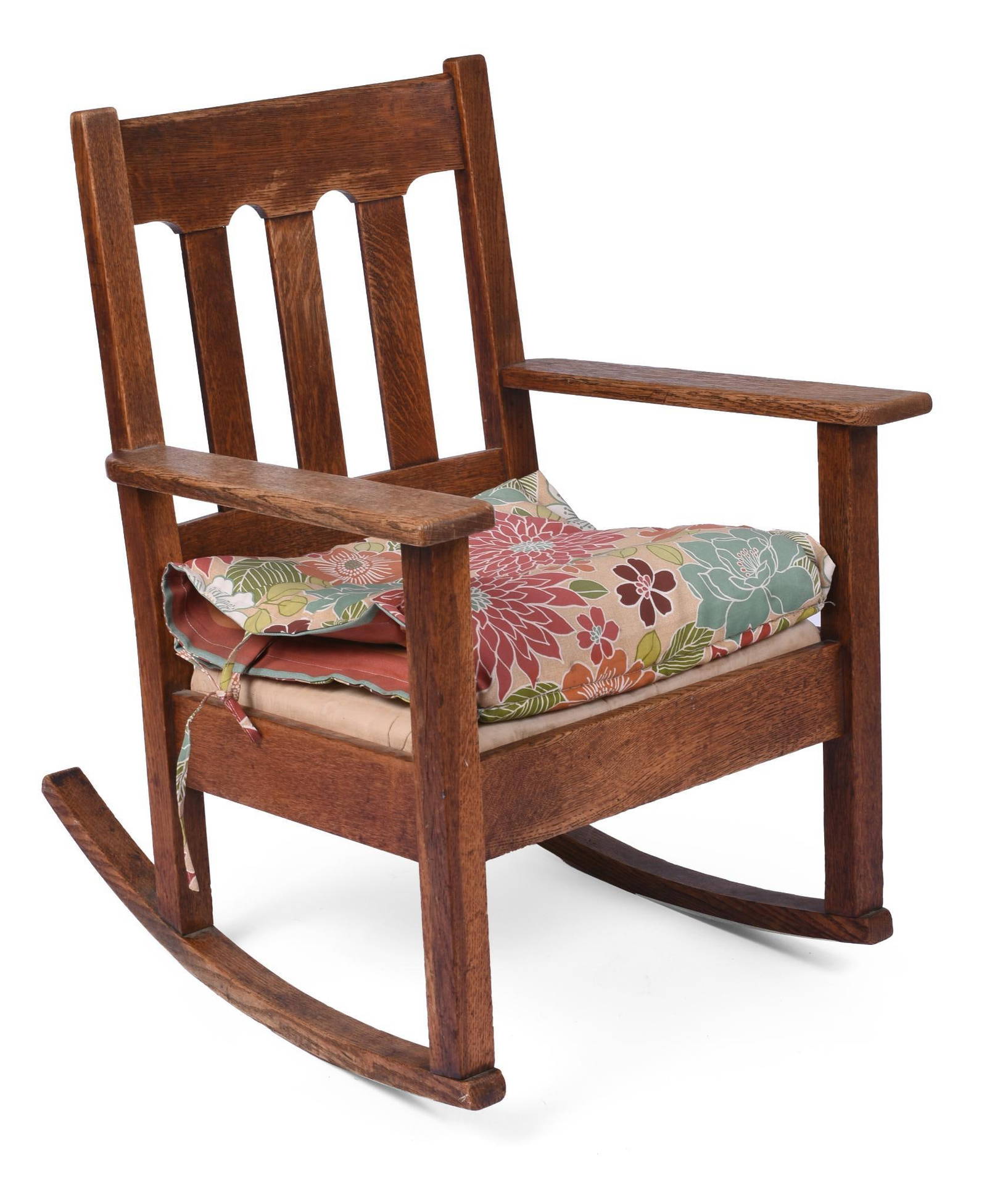 Stickley Bros. Quaint Furniture Oak Rocker. Auction