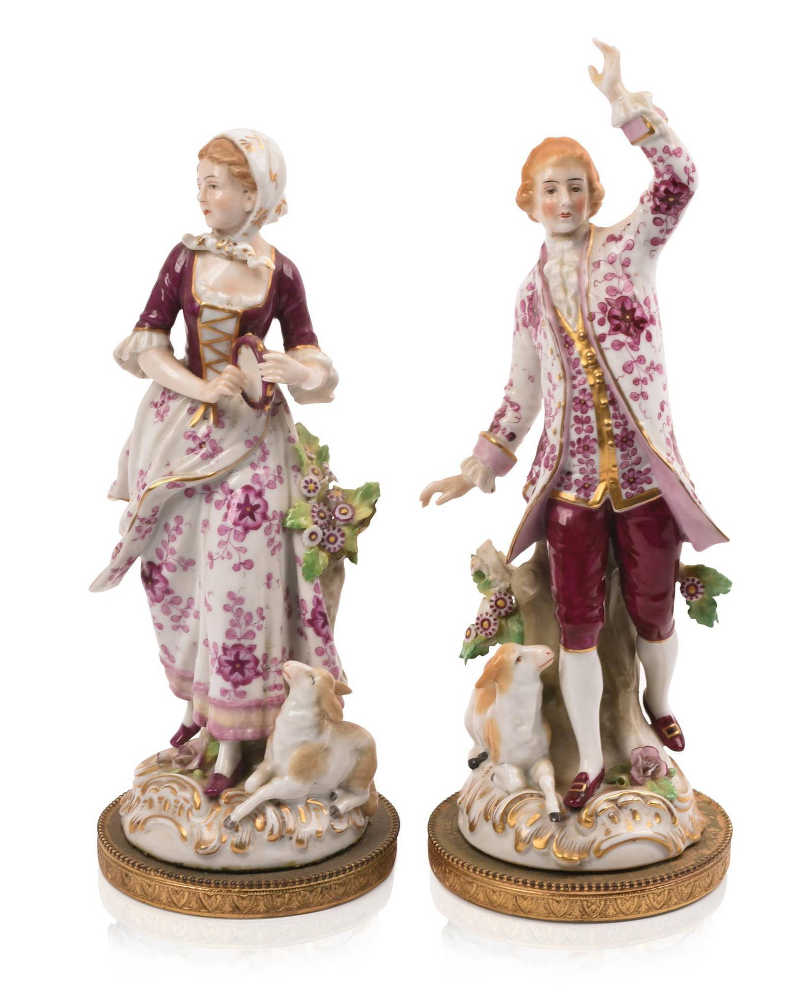 Pair Of Chelsea Porcelain Figures. Auction