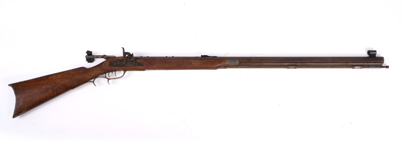 Antique Tiger Maple Long Rifle. Auction