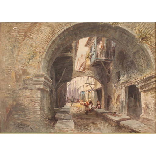 Alfred Leyman (1856 1933) "ghetto Di Roma" "ghetto Of