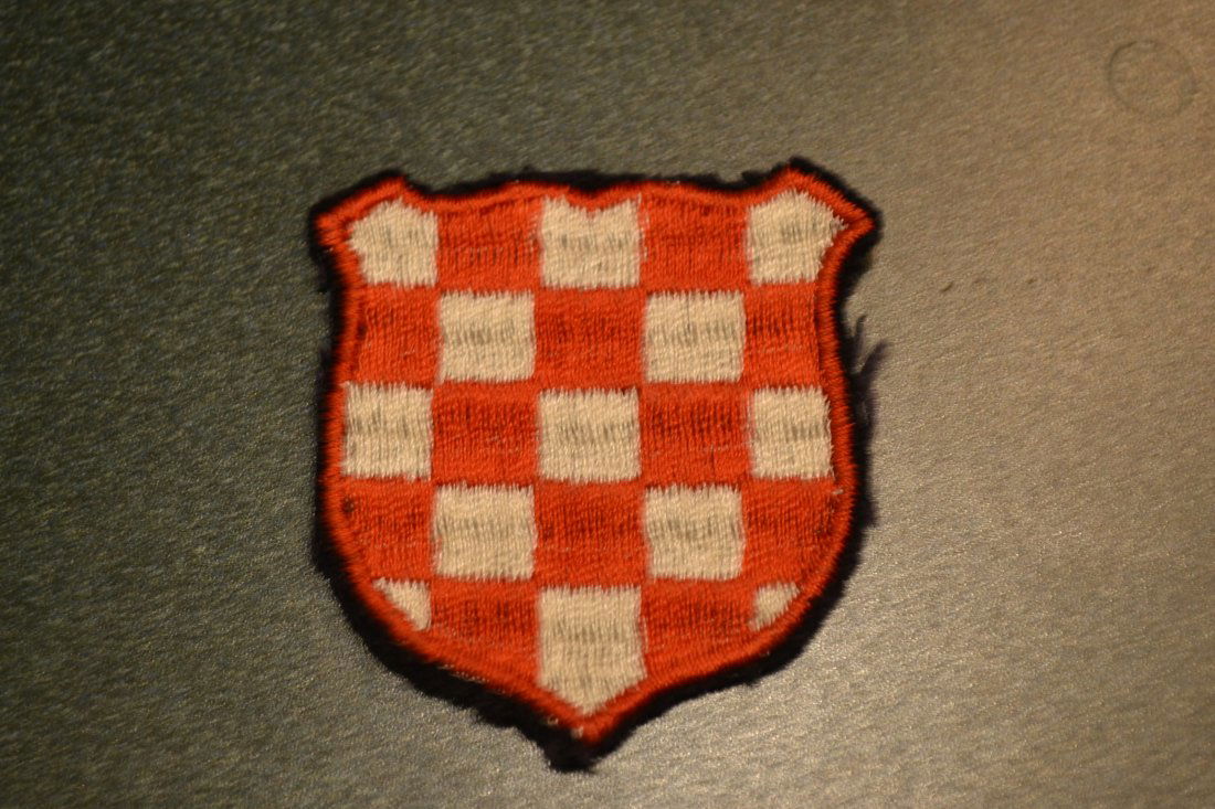 Wwii Nazi Waffen Ss Croatian Volunteer Shield Arm Patch