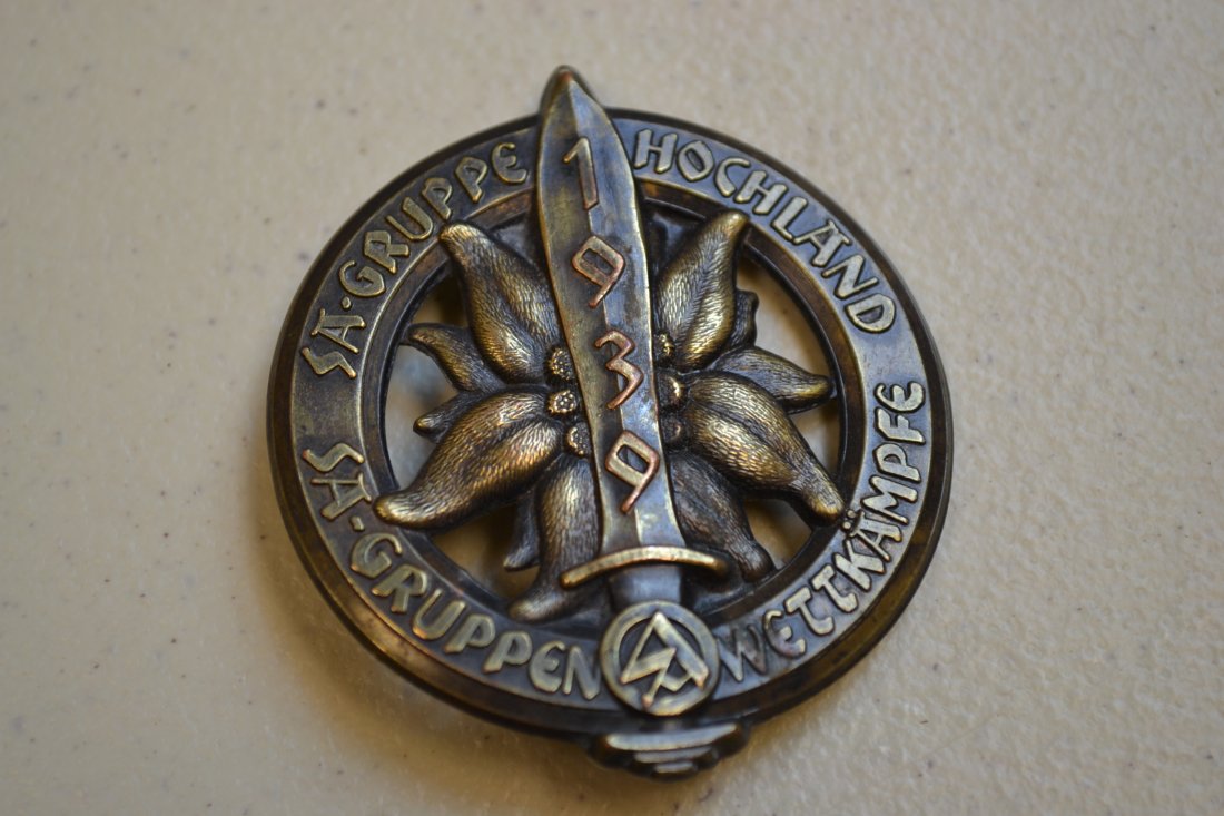 WWII NAZI GERMAN SA 1939 LARGE BADGE RZM MUNCHEN PIN - Mar 07, 2020 ...