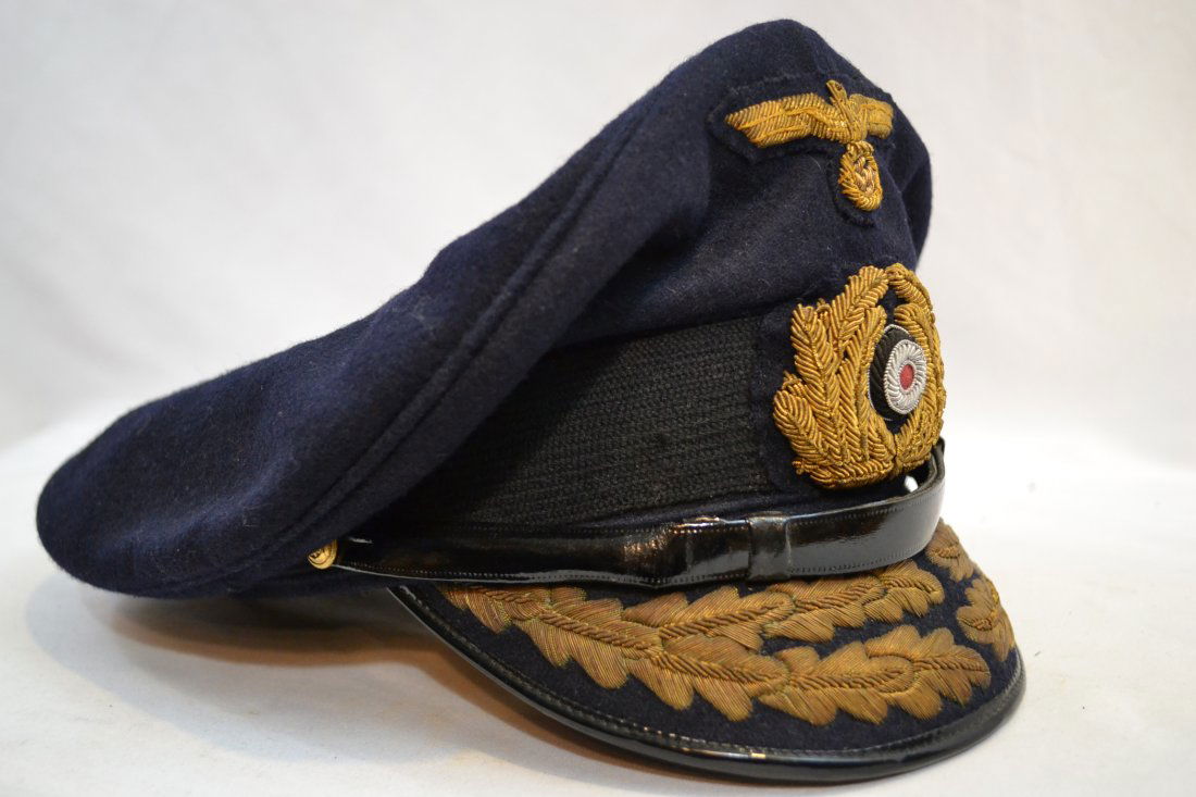 WWII NAZI GERMAN NAVY KRIEGSMARINE ADMIRAL VISOR HAT - May 02, 2020 ...