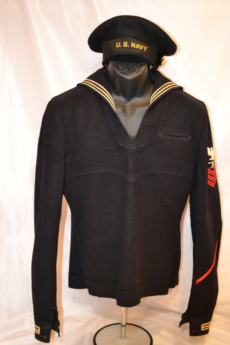 WWII US NAVY PETTY OFFICER UNIFORM JUMPER AND HAT - May 02, 2020 ...