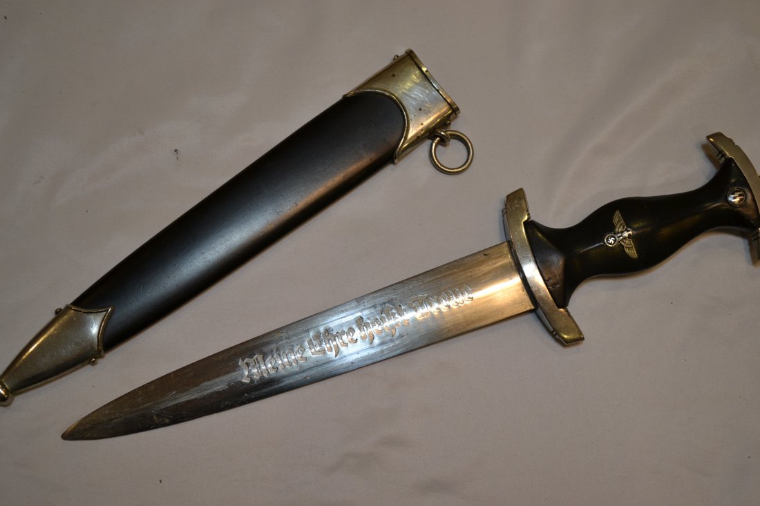 For Auction: WWII NAZI GERMAN SS EARLY BOKER DAGGER WITH SCABBARD ...