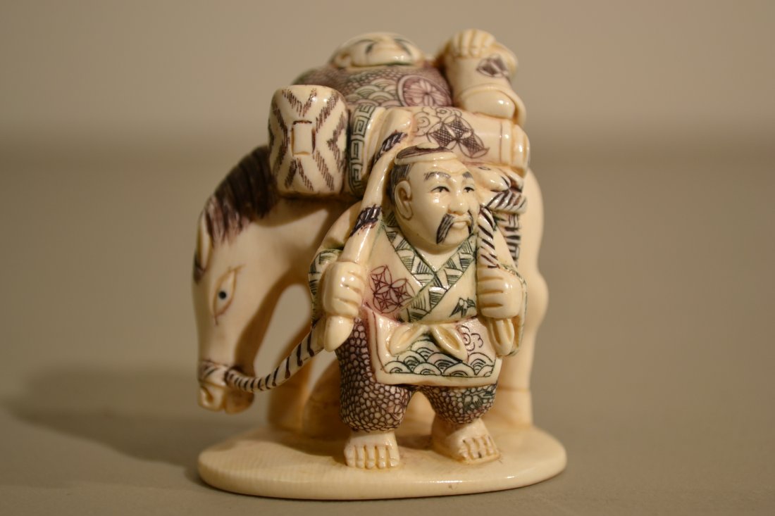 VINTAGE JAPANESE BONE CARVED NETSUKE FIGURINE SIGNED - Oct 24, 2020 ...