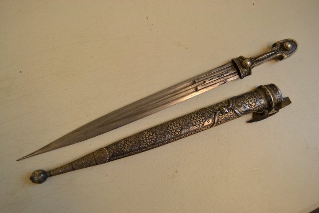 Imperial Russian Caucasian Silver Kinjal Dagger Osman