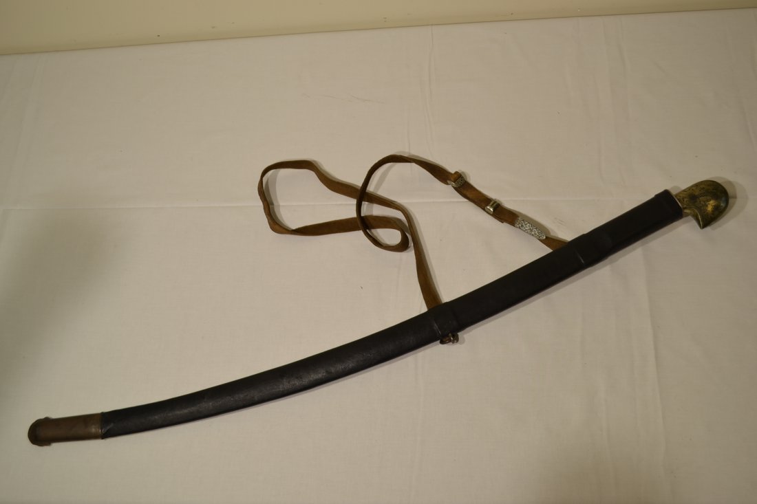 Russian Cossacks Caucasian Shashka Sword & Cross Belt