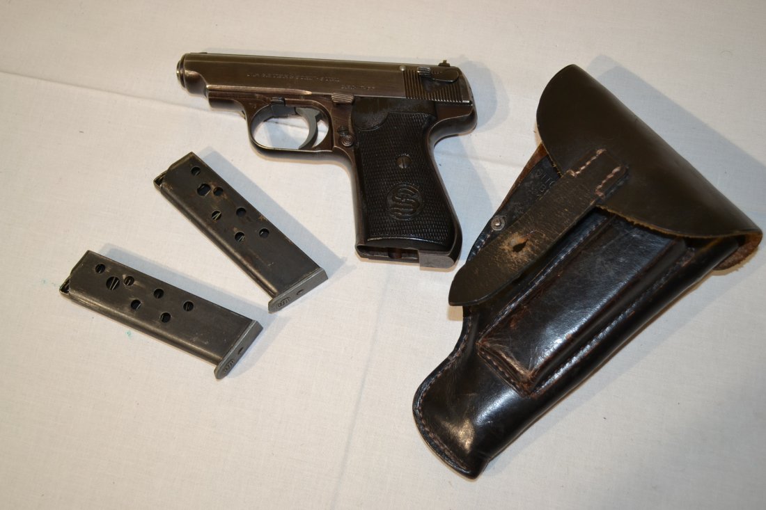 For Auction: WWII NAZI GERMAN H38 SAUER POLICE GUN WITH HOLSTER 1941 ...