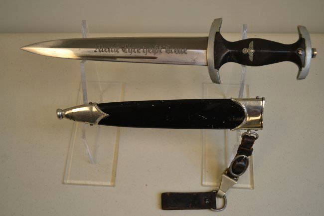 Wwii Nazi German Ss Ground Rohm Dagger With Scabbard