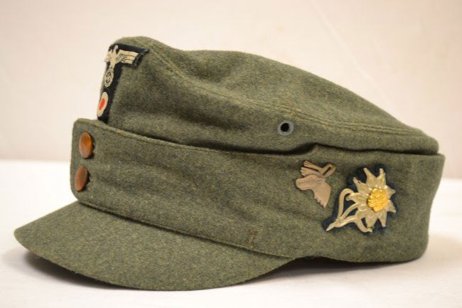 Wwii German Army Mountain Jager Hat Bergmütze Field Cap