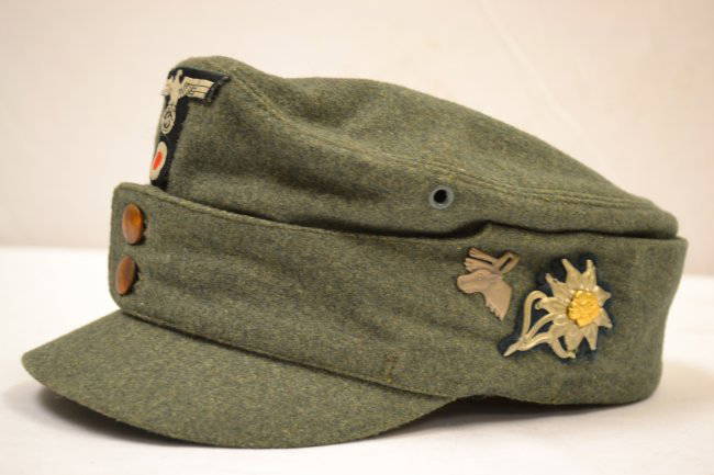 Wwii German Army Mountain Jager Hat Bergmütze Field Cap