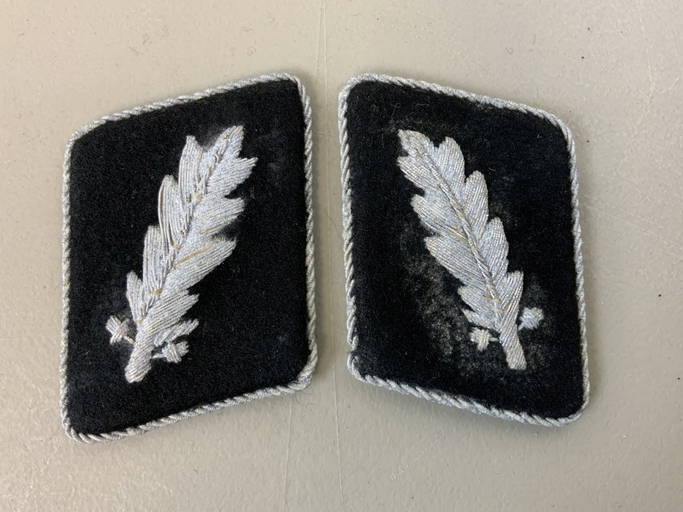 Wwii German Ss Officer Standartenfuhrer Collar Tabs