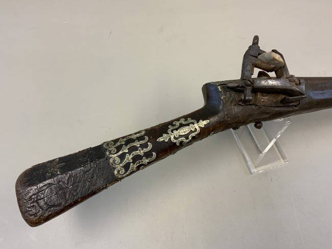 Ottoman Turkish Fine Silver Antique Shishana Rifle 18th Century