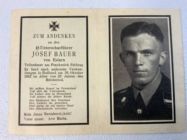 WWII GERMAN PICTURED SS DEATH CARD DIED IN OCTOBER 1942 - Sep 24, 2022 ...