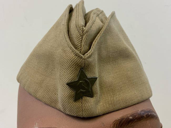 WWII STYLE SOVIET RUSSIAN PILOTKA HAT CAP FIELD GREEN STAR - Dec 10 ...