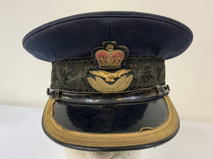 WWII BRITISH ROYAL AIR FORCE RAF HIGH RANKING OFFICER VISOR CAP (#0213 ...