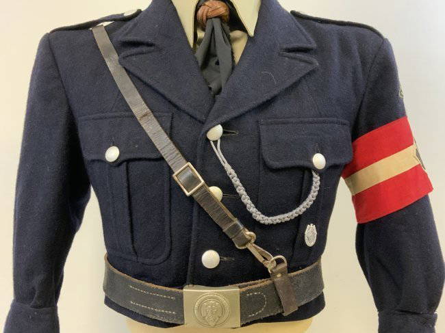 NAZI GERMAN HITLER YOUTH HJ BLUE WOOL UNIFORM COMPLETE SHIRT TIE JACKET ...