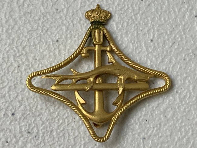 WWII ITALIAN ROYAL NAVY SUBMARINERS WAR NAVIGATION BADGE 1st CLASS ...