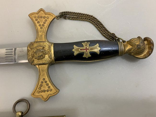 Antique Royal Arch Commander Rare "rooster" Sword