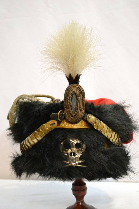 Imperial German Braunswick 17th Hussar Busby Fur Hat Auction