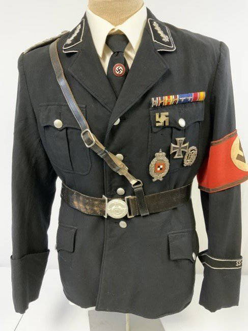 Third Reich Allgemeine Ss Nazi German Black Service Officer's Uniform ...