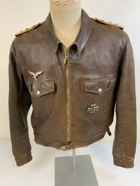 Wwii German Luftwaffe Pilots Flying Leather Jacket Auction