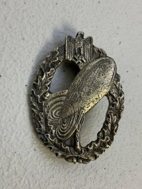 German Nazi Army Bronze Balloon Observer Badge In Silver Auction