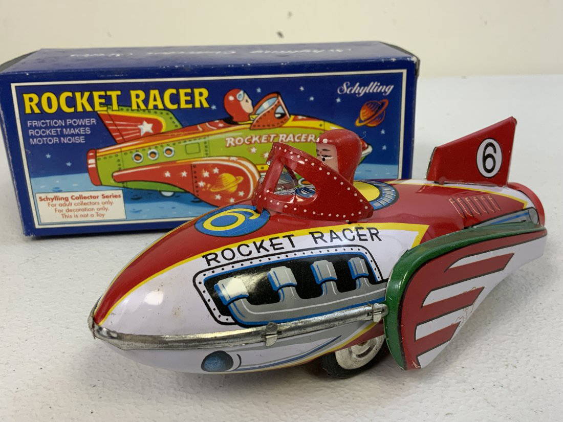 Schulling Rocket Racer Tin Toy Collectors Model In The Box Auction