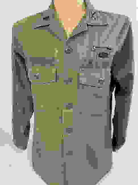 Vintage Us Army Airborne Ranger Officer Marksman Green Uniform Shirt ...