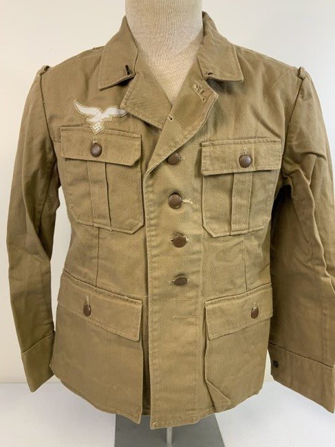 Wwii German Luftwaffe Afrika Korps Tropical Uniform Tunic Jacket