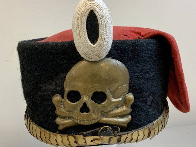 Imperial German Cavalry Death Head Hussar Busby Hat Auction