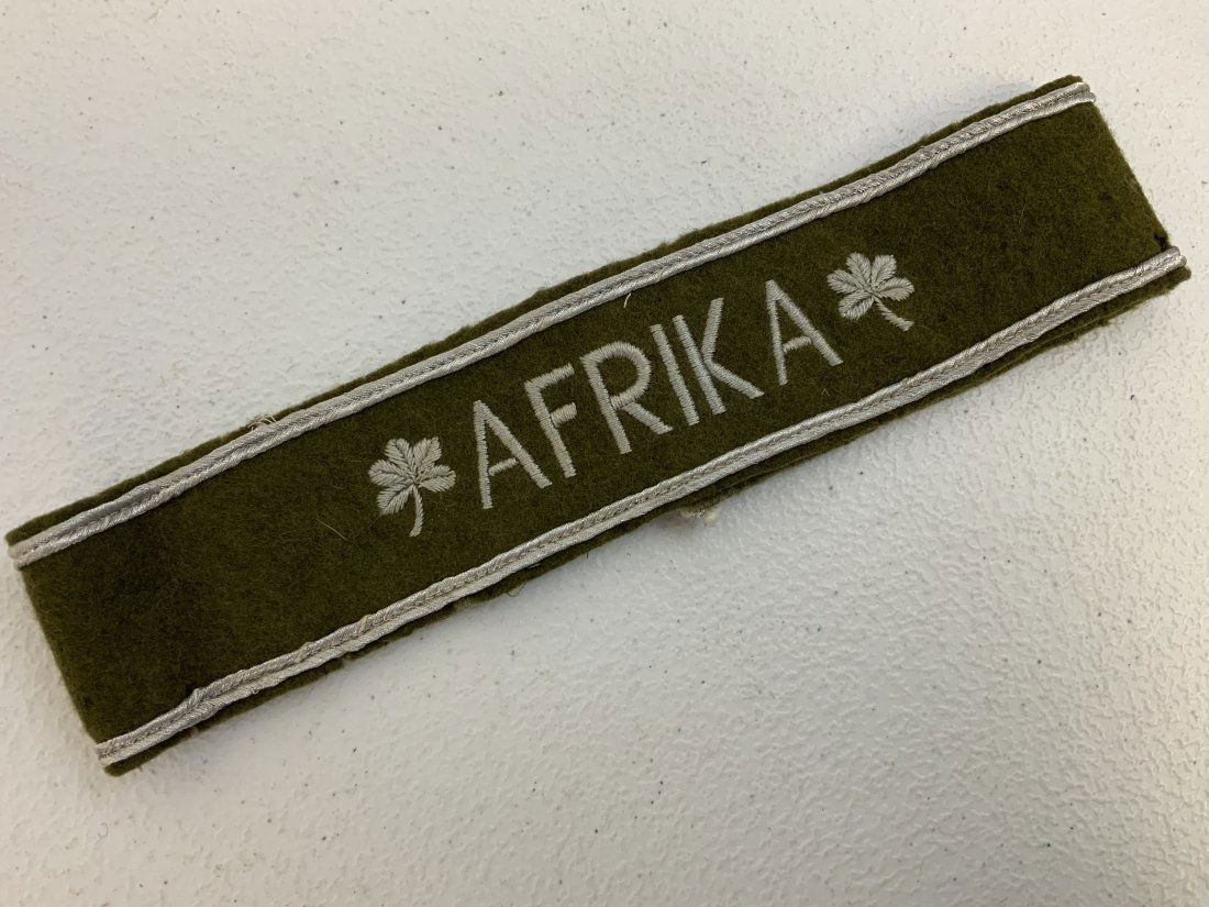 Wwii German Afrika Cuff Title Auction