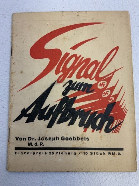 Nazi Germany Book By Dr. Joseph Goebbels 1931 Auction