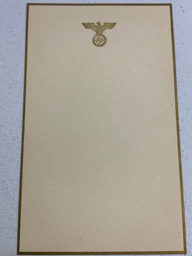 Adolf Hitler Stationery Card From The Eagles Nest Veteran Bring Back