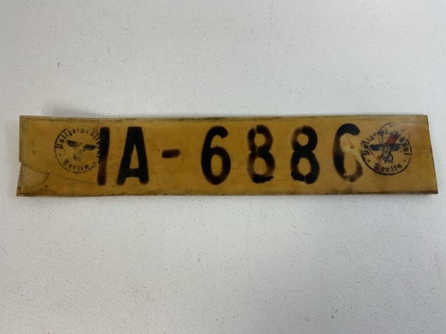 Nazi Germany Berlin Police Vehicle License Plate Very Rare Celluloid ...